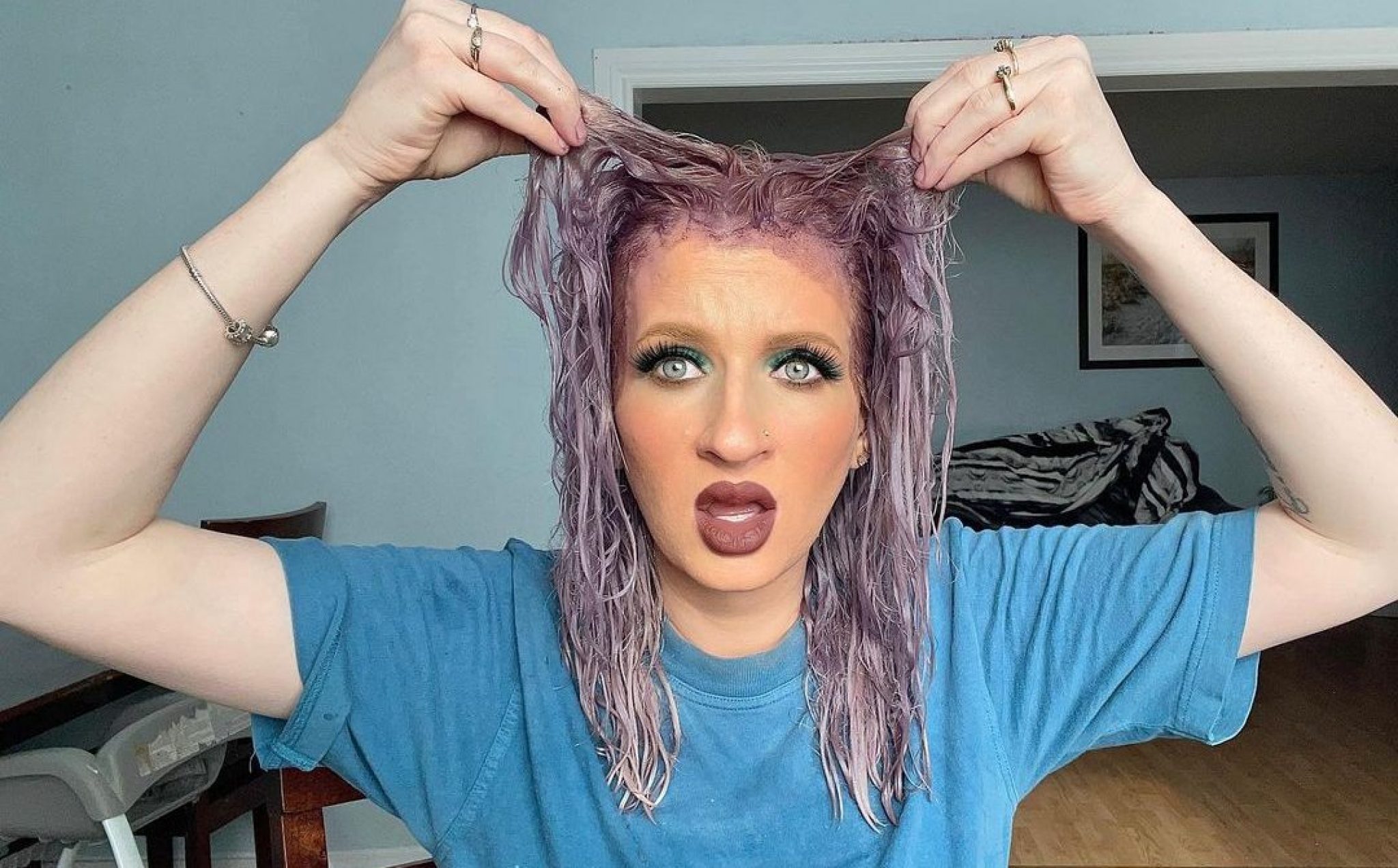 Wella T14 Before and After on Orange, Yellow, Dark Hair