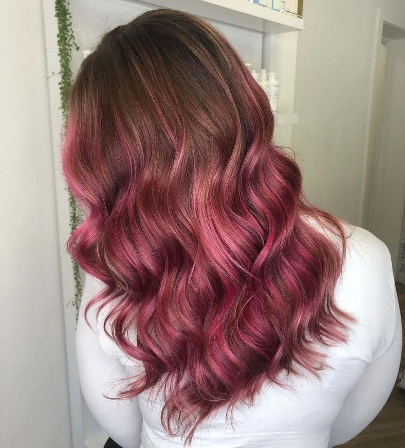 Pink Highlights in Brown Hair: How to Make Them & Examples